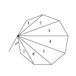 The figure above shows a regular 9-sided polygon. What is the value ...